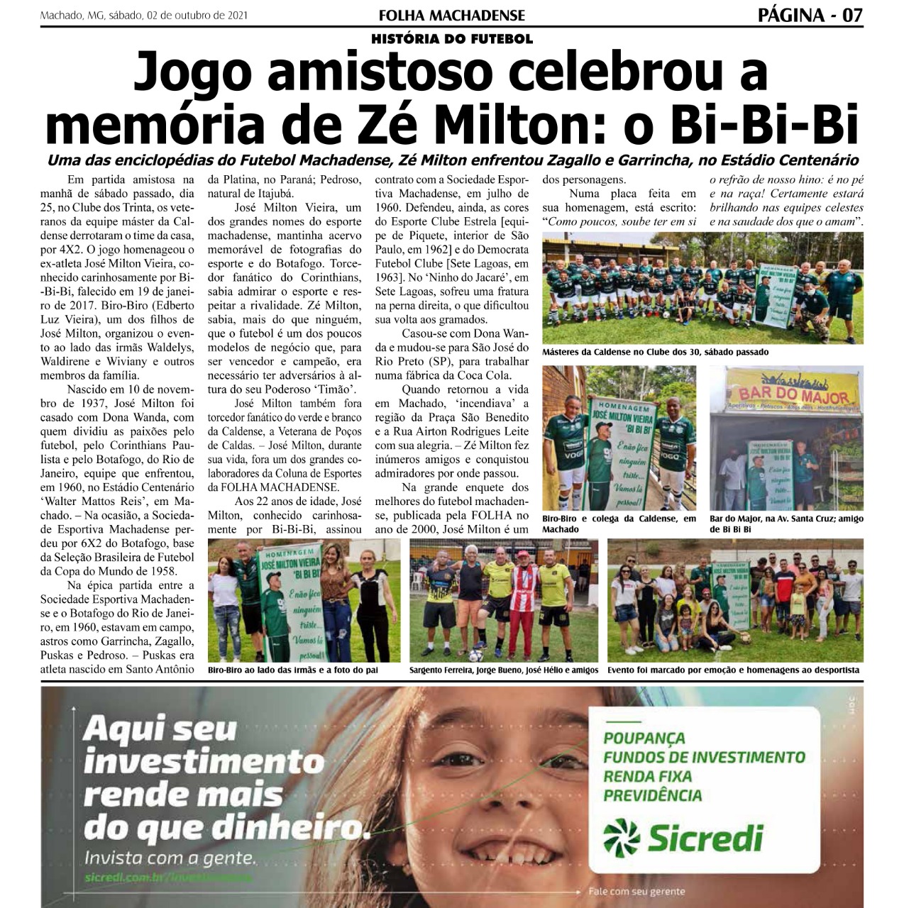 HISTÓRIA DO FUTEBOL: Família revive memória de José Milton, o Bi-Bi-Bi ...